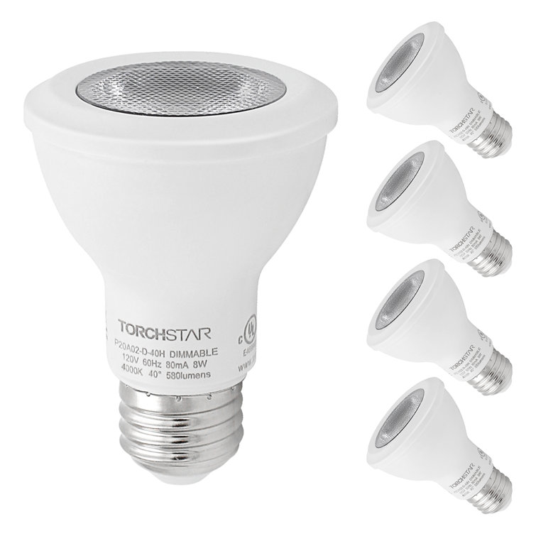 TORCHSTAR 50 Watt Equivalent PAR20 E26/Medium (Standard) Dimmable 4000K LED Bulb | Wayfair